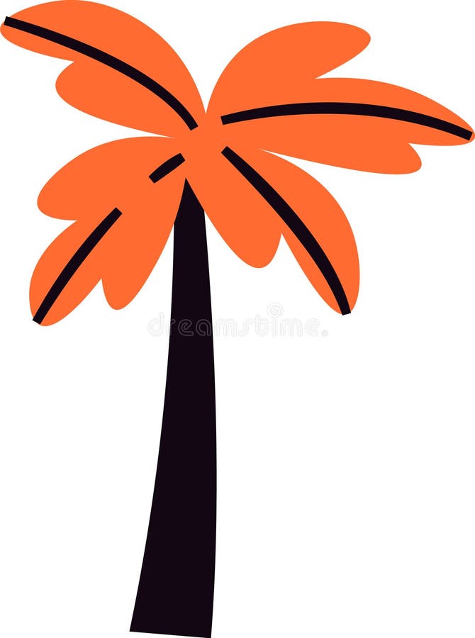 Tropical Palm Hand Drawn stock vector. Illustration of isolated - 321589378