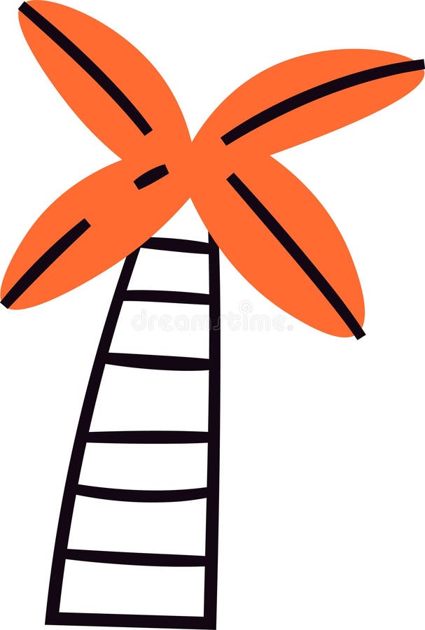 Tropical Palm Hand Drawn stock vector. Illustration of summer - 321589821