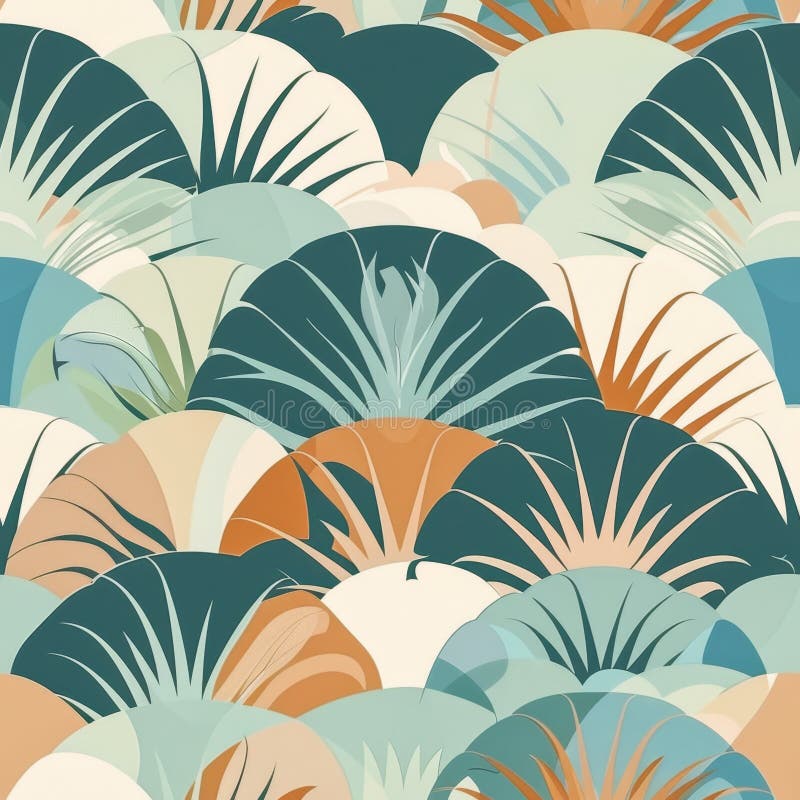 Tropical Palm Leaf Pattern Earthy Tones Modern Design Stock Photos ...