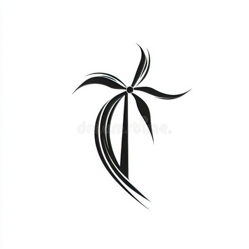Tropical Palm Tree Logo Vector Icon, Symbol, Sign. Stock Illustration ...