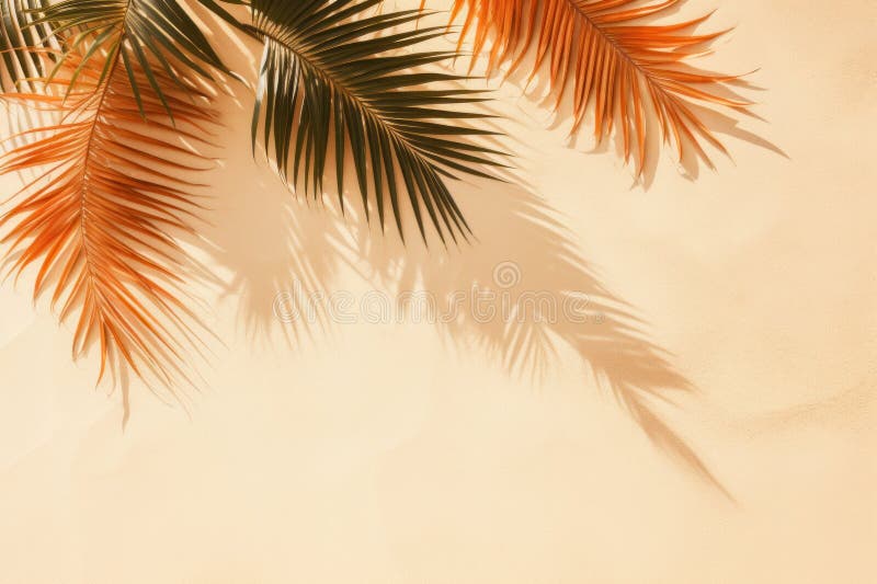 Tropical Palms Shadow on Sand: a Serene Summer Beach Day Scene AI ...