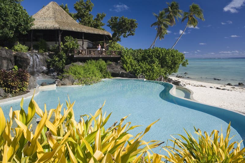 Tropical Paradise - the Cook Islands Stock Image - Image of horizon ...