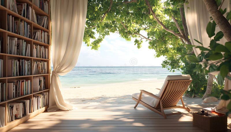 Tropical Paradise with a Reading Nook Overlooking the Beach and ...