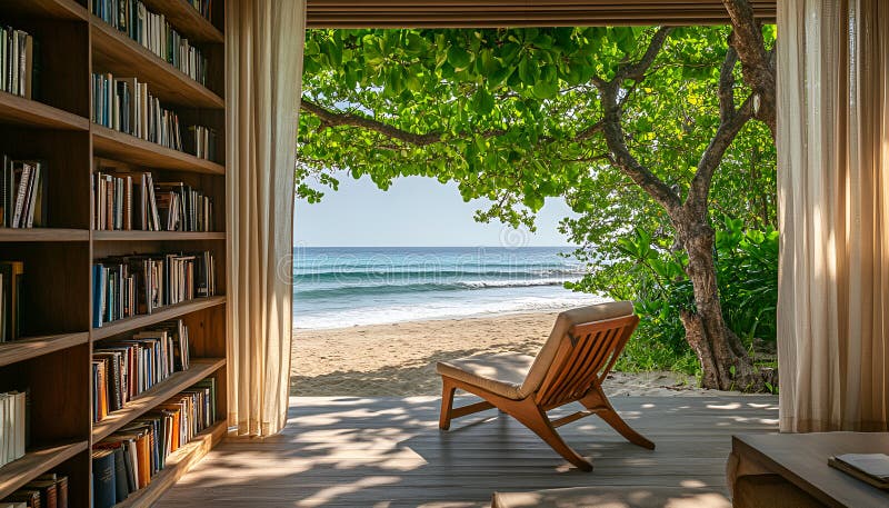 Tropical Paradise with a Reading Nook Overlooking the Beach and ...