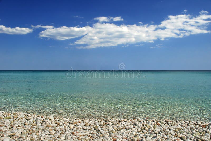Blue Sea Horizon Ocean Perfect in Calm Stock Photo - Image of beach ...
