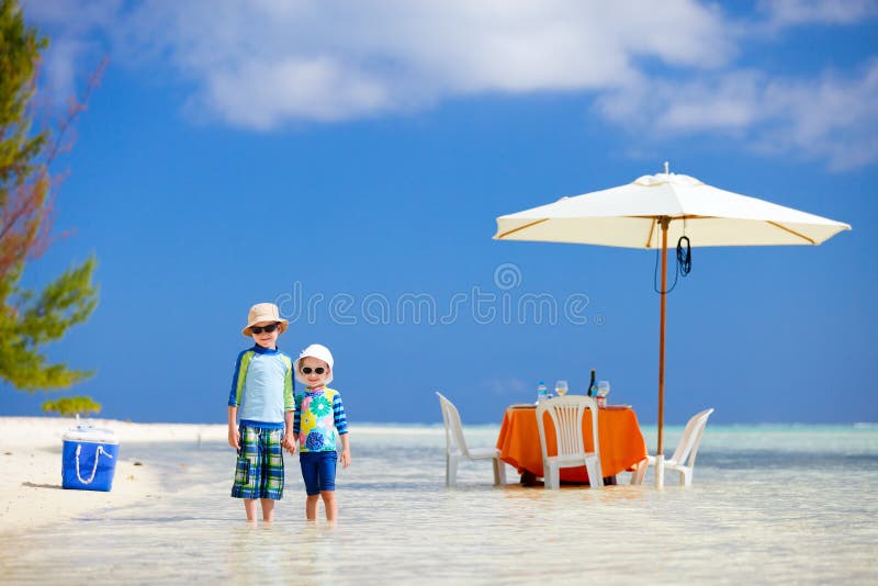 Tropical picnic stock image. Image of picnic, sand, enjoying - 26164103