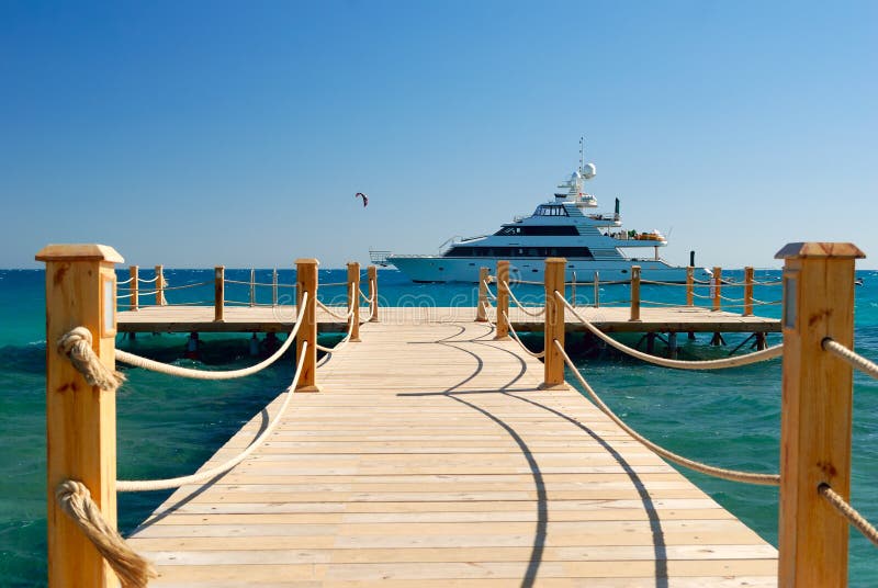 Tropical pier stock photo. Image of moorage, ocean, marina - 12995228