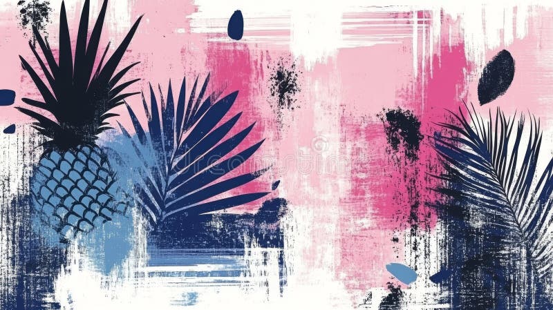 Tropical Pineapple Pattern with Abstract Background is the Name of this ...