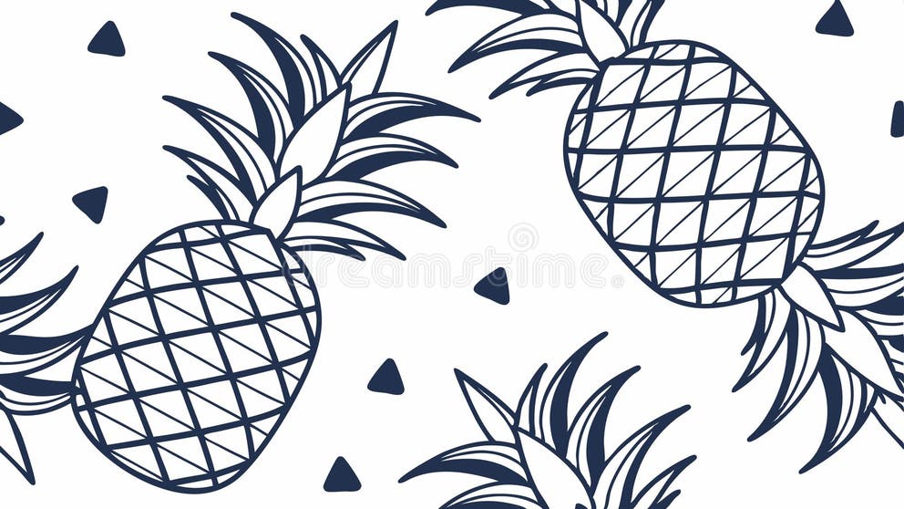 Tropical Pineapple Pattern Vector, Summer Fruit Design, Vector Design ...