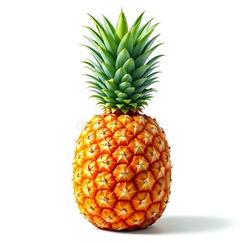 Tropical Pineapple with Vibrant Green Crown Stock Photo - Image of ...