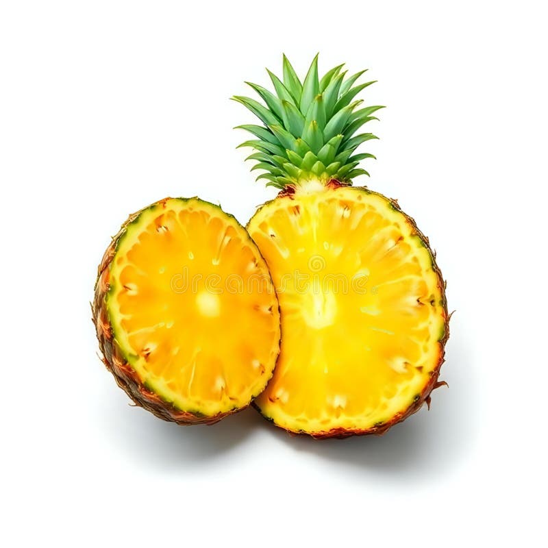 Tropical Pineapple with Vibrant Green Crown Stock Photo - Image of ...