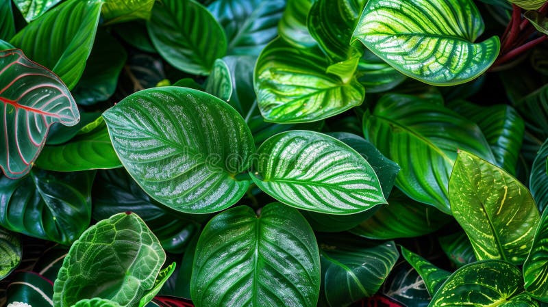 Tropical Plant Texture, Highlighting Beautiful Jungle Growth Stock ...