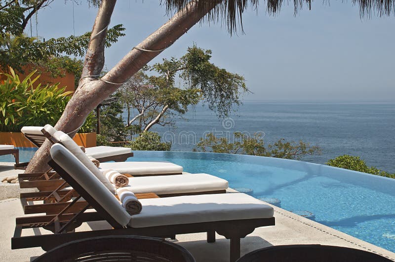 Tropical pool setting stock image. Image of tropics, chair - 23287345