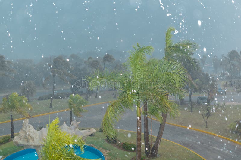 Tropical Rain Storm at Cuban Island Stock Photo - Image of overcast ...