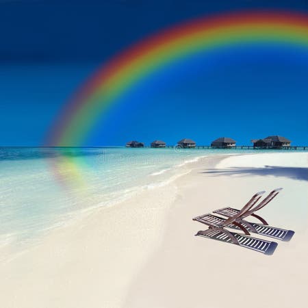 Tropical Rainbow Island stock photo. Image of blue, harmony - 16368668