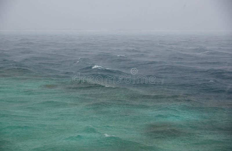 Tropical Rainfall Over the Indian Ocean Stock Photo - Image of water ...