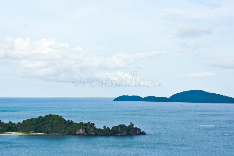 Tropical Remote Island in the Ocean Stock Image - Image of serene ...