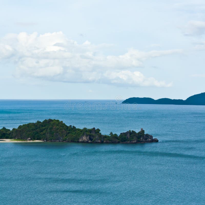 Tropical Remote Island in the Ocean Stock Photo - Image of beautiful ...