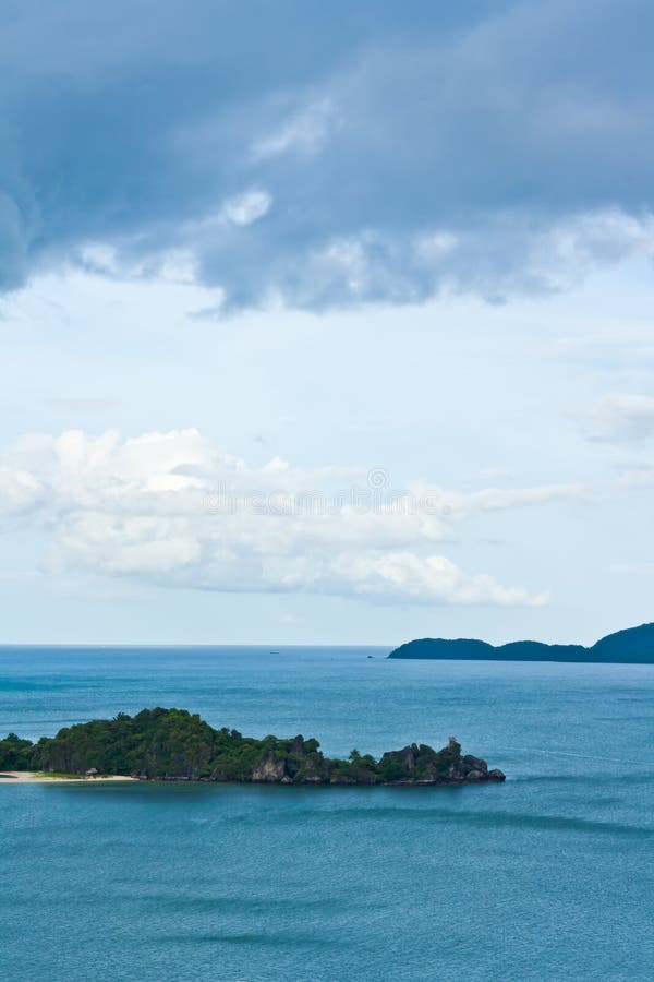 Tropical Remote Island in the Ocean Stock Image - Image of beautiful ...