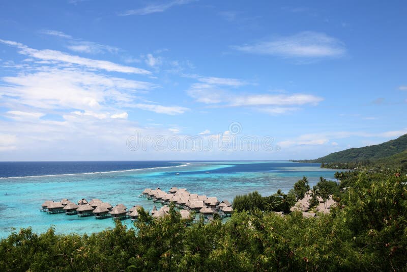 Tropical resort stock image. Image of beach, palm, overwater - 12586533