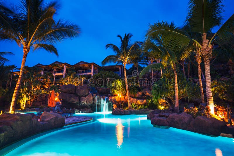 Tropical Resort stock image. Image of poolside, summer - 28630917