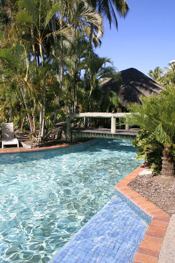 Tropical Resort Pool, Queensland, Australia Stock Image - Image of ...