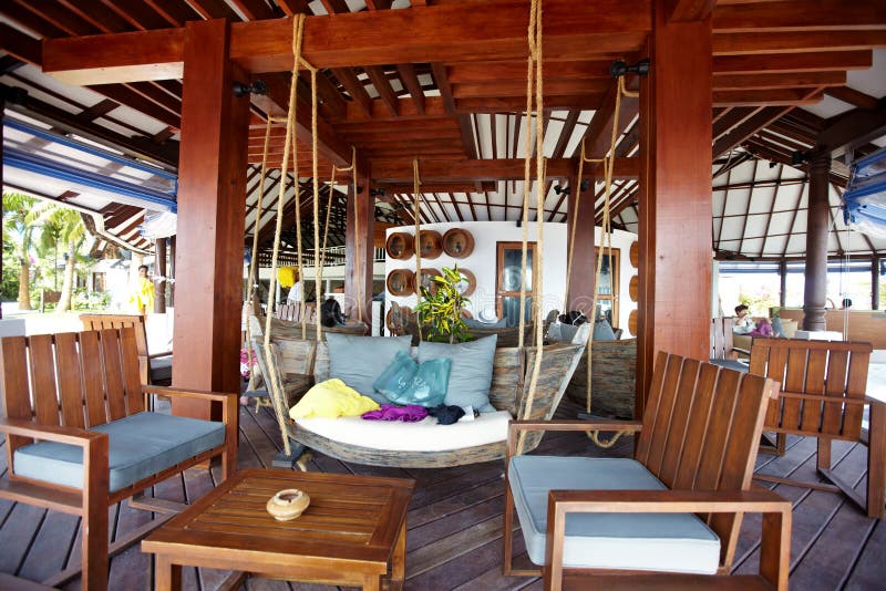 Tropical restaurant stock image. Image of desk, food - 13727487