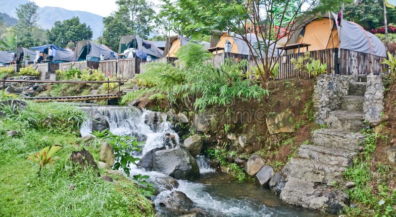 Tropical Riverside Camping View, Stock Photo - Image of vacation ...