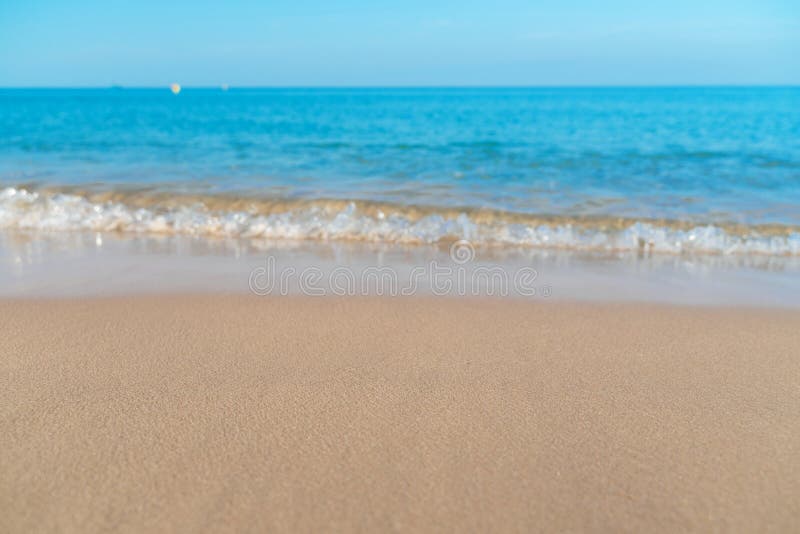 Tropical Sea Beach with Sand and Wave of the Sea Stock Image - Image of ...