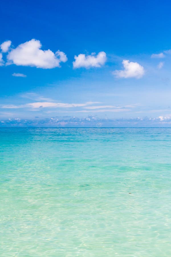 Tropical Sea With Blue Sky Vertical Stock Photos - Image: 27667123