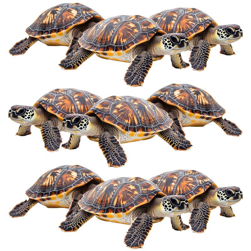 Tropical Sea Creature Hawksbill Turtle Stock Illustration ...