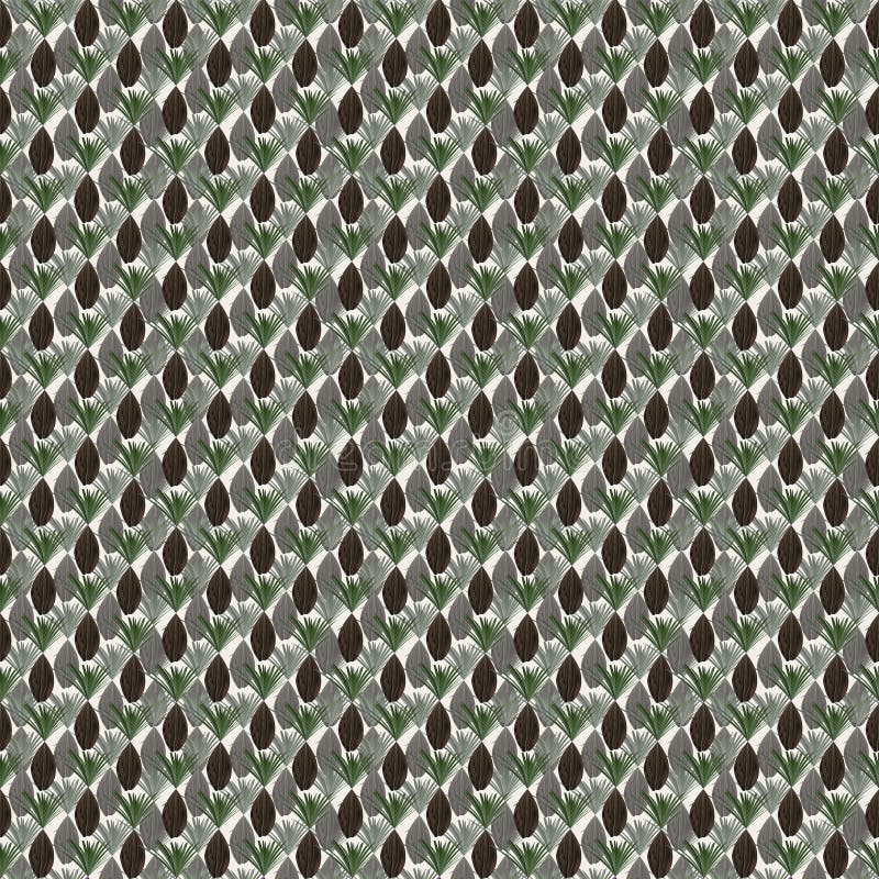 Tropical Seamless Curtain Pattern Design Stock Illustration ...