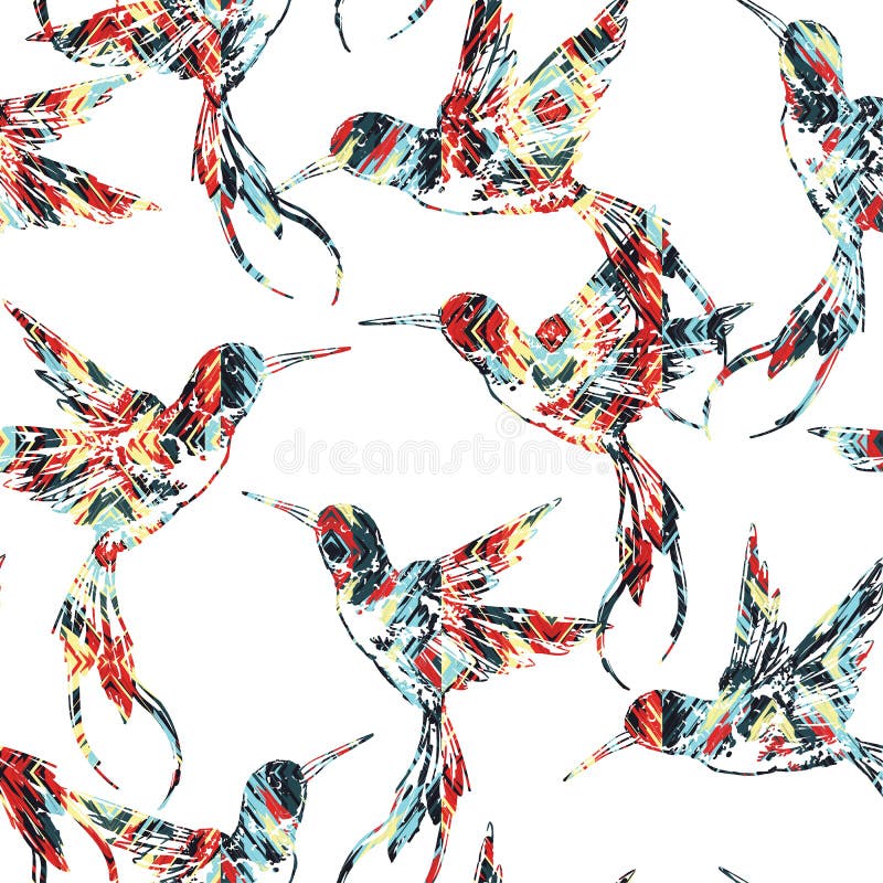 Tropical Seamless Pattern with Bird. Stock Vector - Illustration of ...