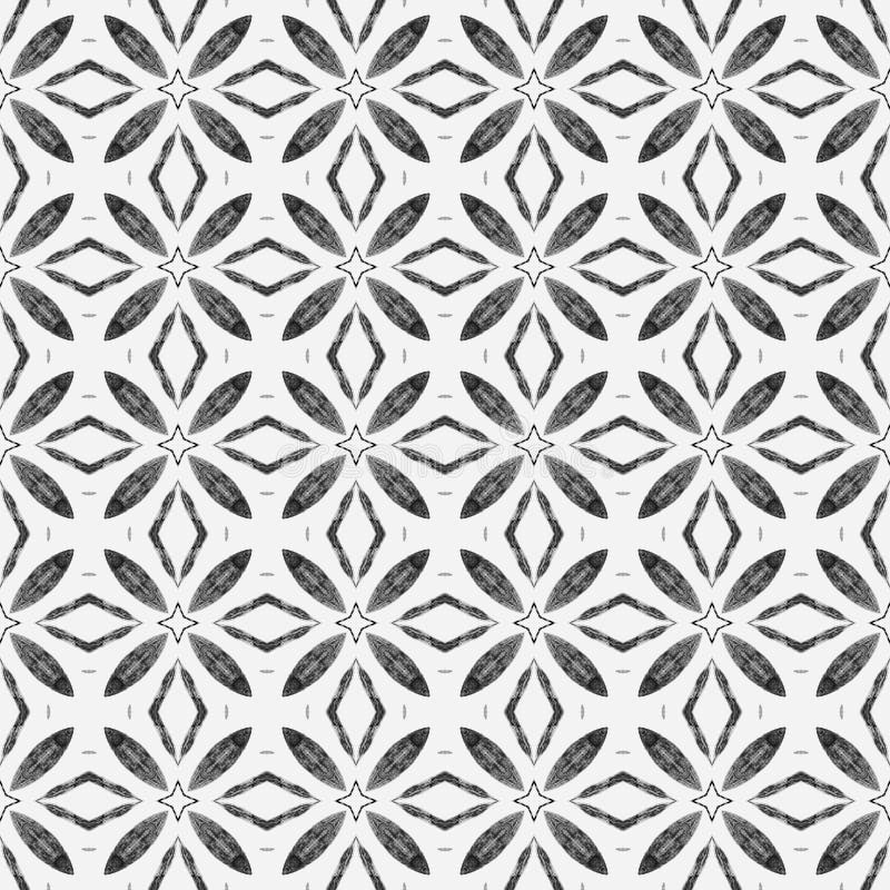 Tropical Seamless Pattern. Black and Stock Photo - Image of geometric ...