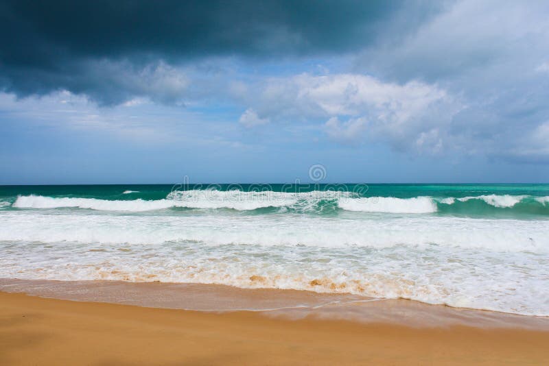 Tropical See View, Beach Ocean Stock Photo - Image of black, tropical ...