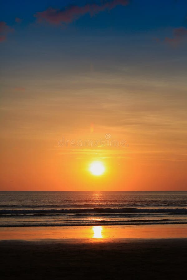 Tropical Shore Sunset or Sunrise Stock Image - Image of alone, dawn ...