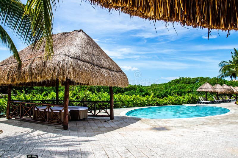 Tropical spa stock image. Image of massage, poolspa, water - 88994067