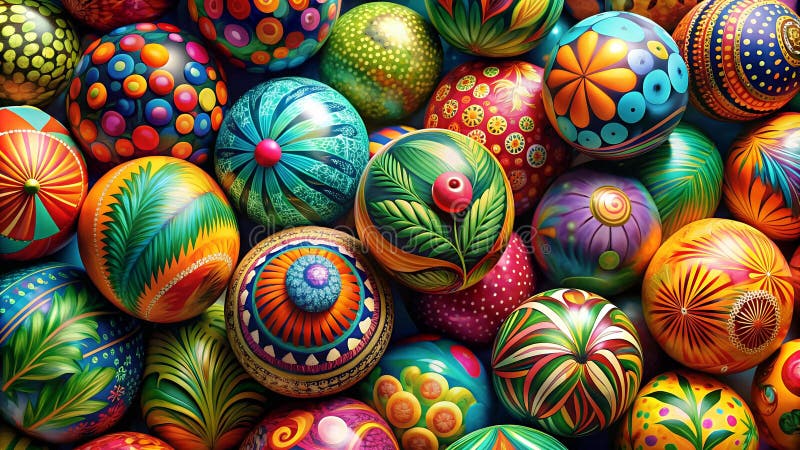 Tropical Sphere Paradise: a Vibrant and Exotic Pattern AI Generated ...