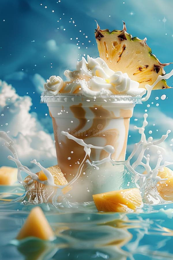 Tropical Splash: Pineapple and Cream in Dynamic Fusion. Generative Ai ...