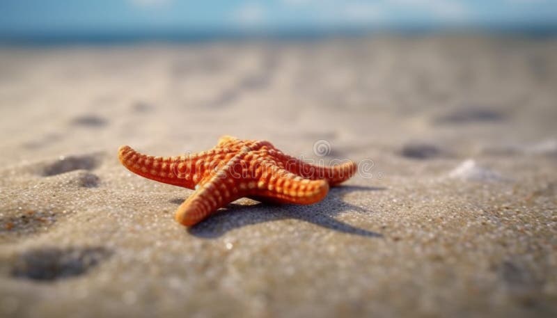 Tropical Starfish in Blue Water, Summer Vacations Generated by AI Stock ...