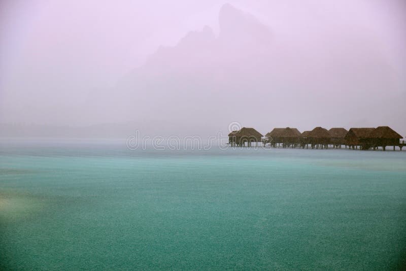 Tropical Storm on the Horizon in BoraBora Stock Photo - Image of ...