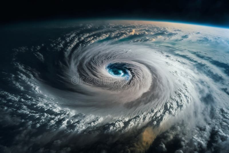 Tropical Storm, Hurricane or Typhoon. View from Space. Generative AI ...
