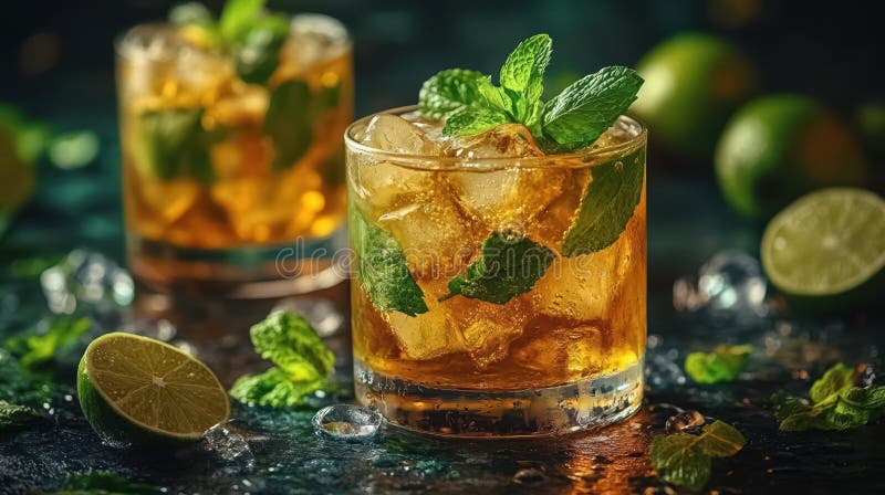 Tropical Style Refreshing Alcoholic Cocktails with Gin, Tequila, Vodka ...