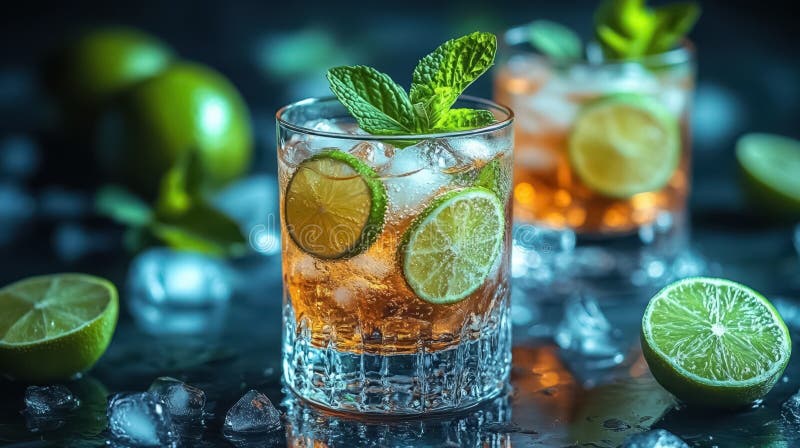 Tropical Style Refreshing Alcoholic Cocktails with Gin, Tequila, Vodka ...