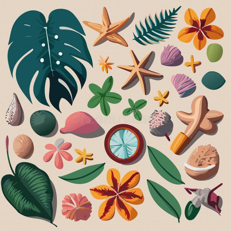 Tropical Succulent Garden Jungle Illustration Vector 10 Stock Vector ...