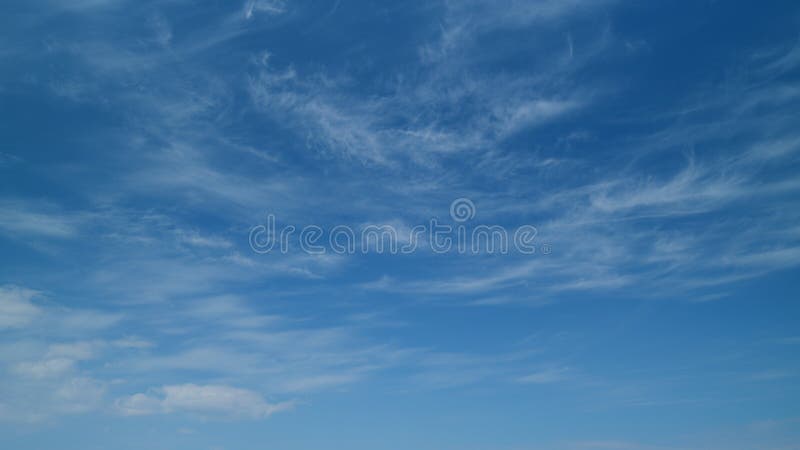 Tropical Summer or Spring Sunlight. Two Layers of Cirrus Cloudiness ...