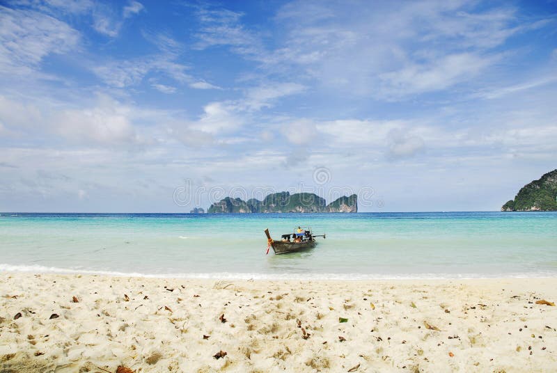 Tropical sunny beach stock image. Image of sand, small - 3208237
