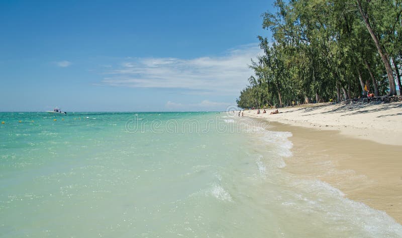 A Tropical Sunny Beach, Mauritius Stock Photo - Image of sultry ...