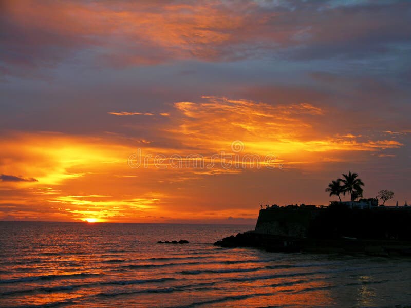 Tropical sunset stock photo. Image of thailand, lagoon - 11112146