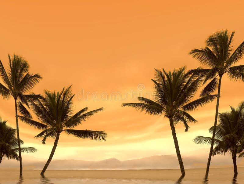 Sunset stock image. Image of background, island, indonesia - 1837589